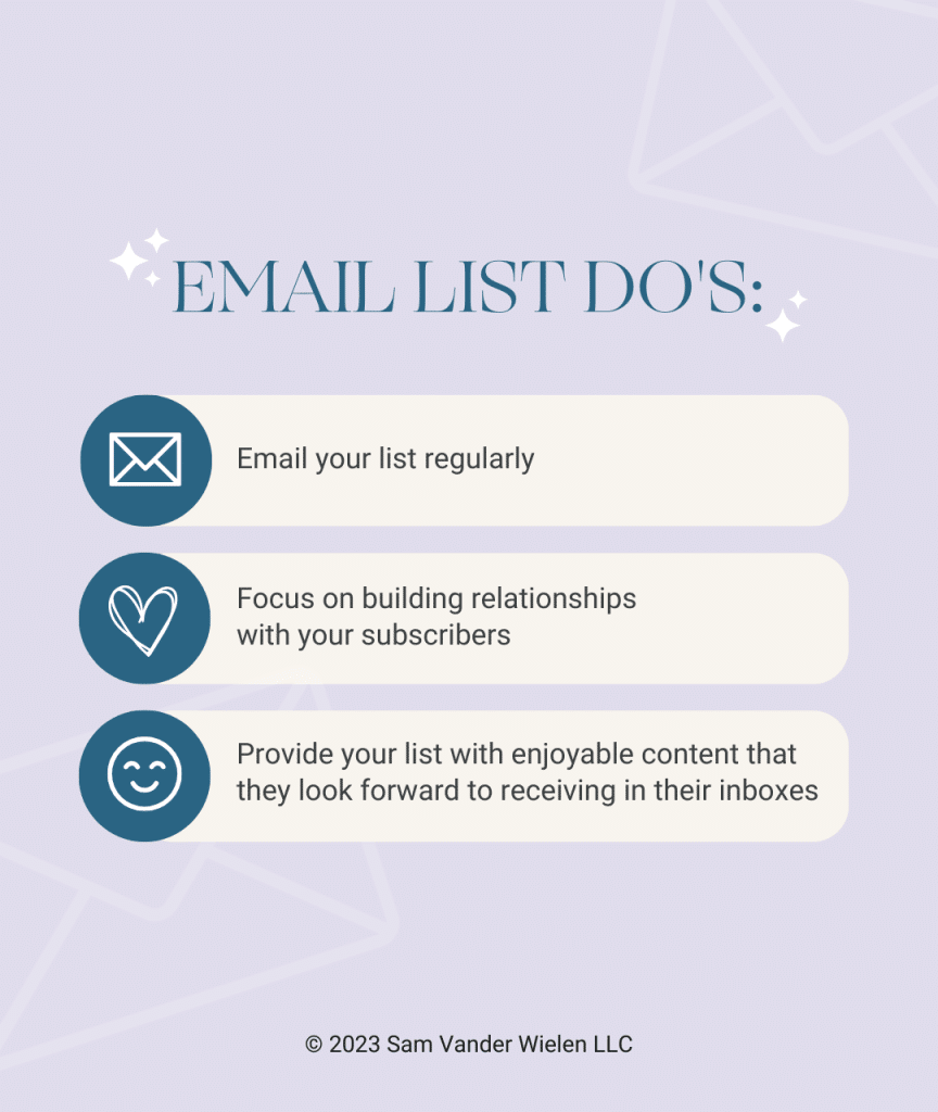 What To Send To Your Email List | Sam Vander Wielen