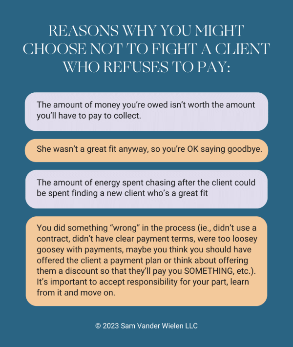 What To Do When a Client Refuses to Pay | Sam Vander Wielen