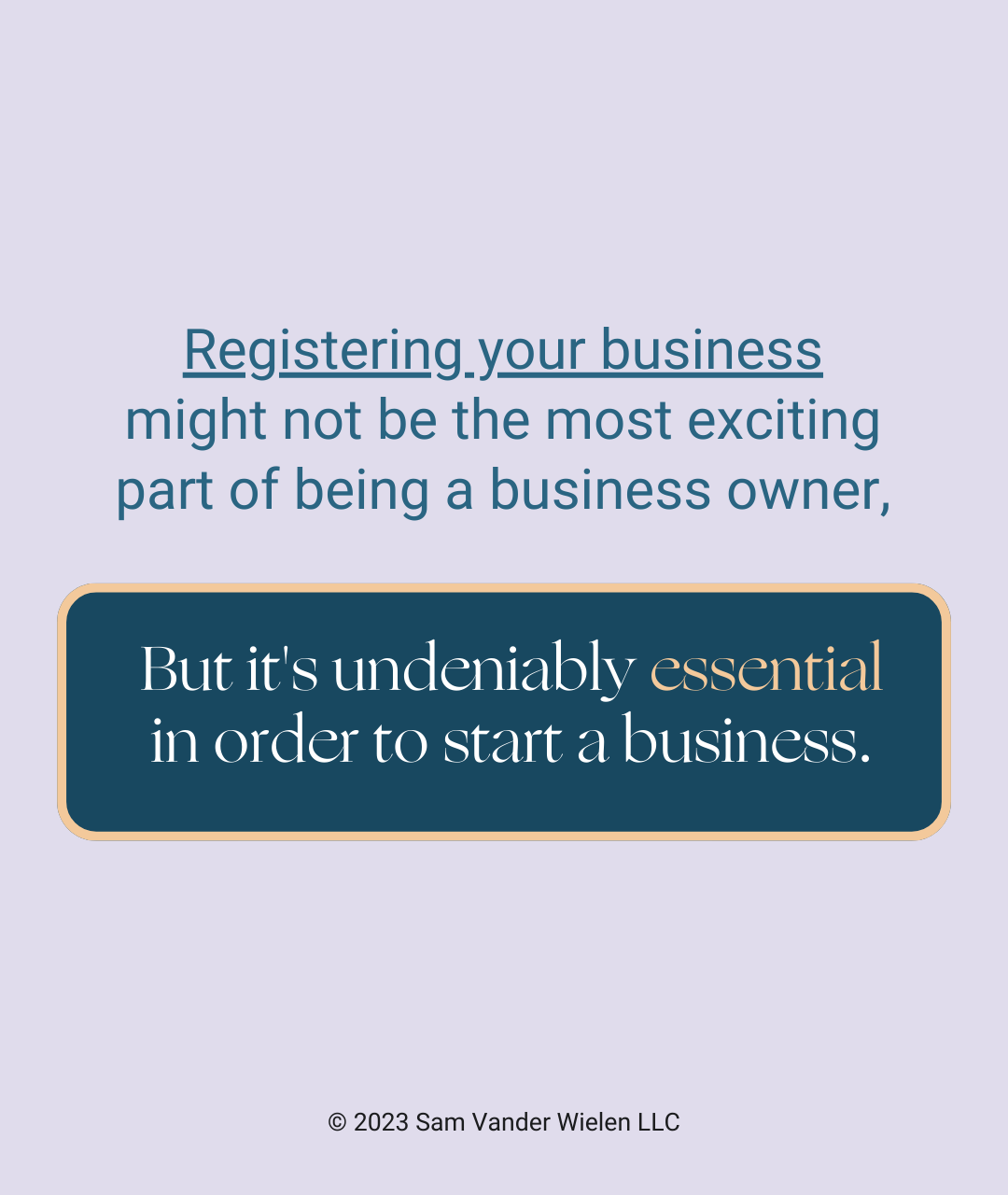 How To Get Your Business Registered | Sam Vander Wielen