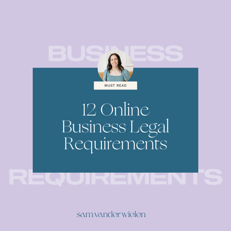 12 Online Business Legal Requirements | Sam Vander Wielen