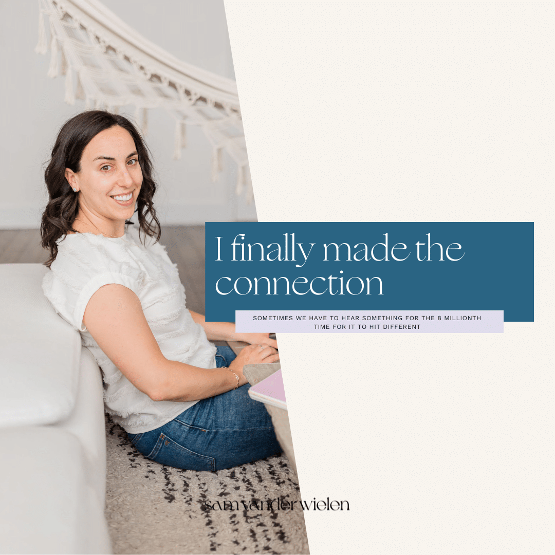 I finally made the connection | Sam Vander Wielen