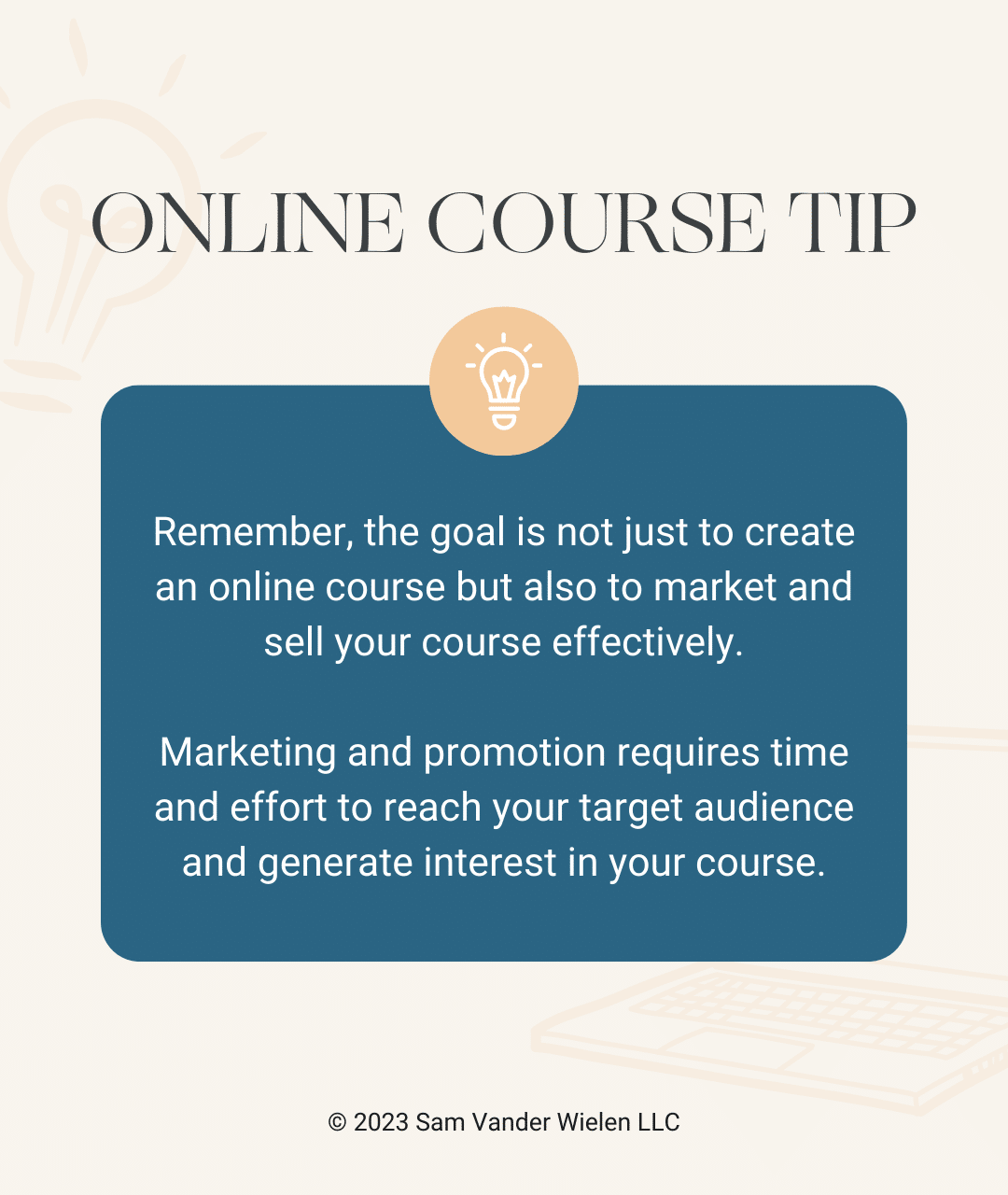 How Long Does It Take To Develop An Online Course? | Sam Vander Wielen