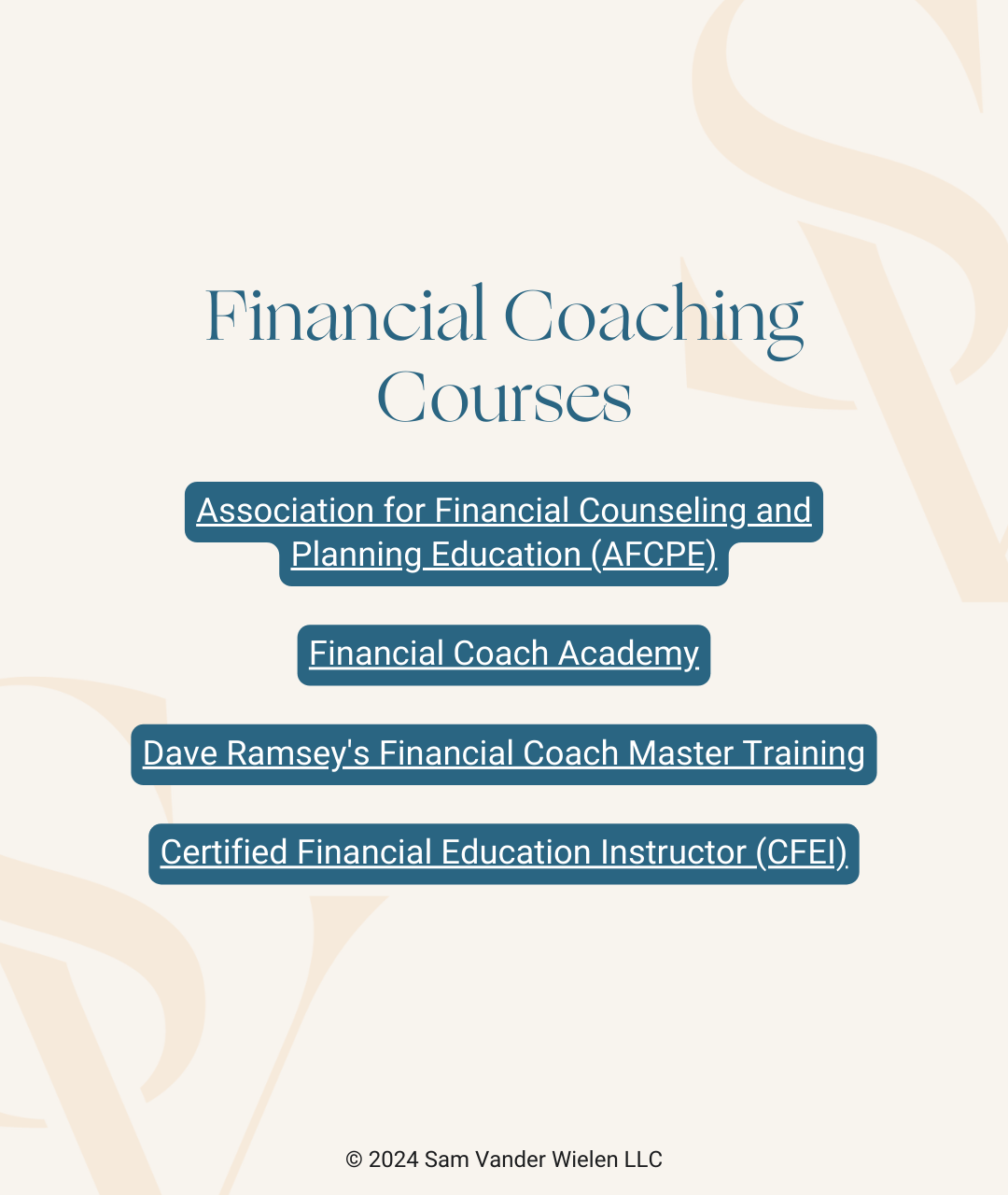 How to Become a Financial Coach Online | Sam Vander Wielen