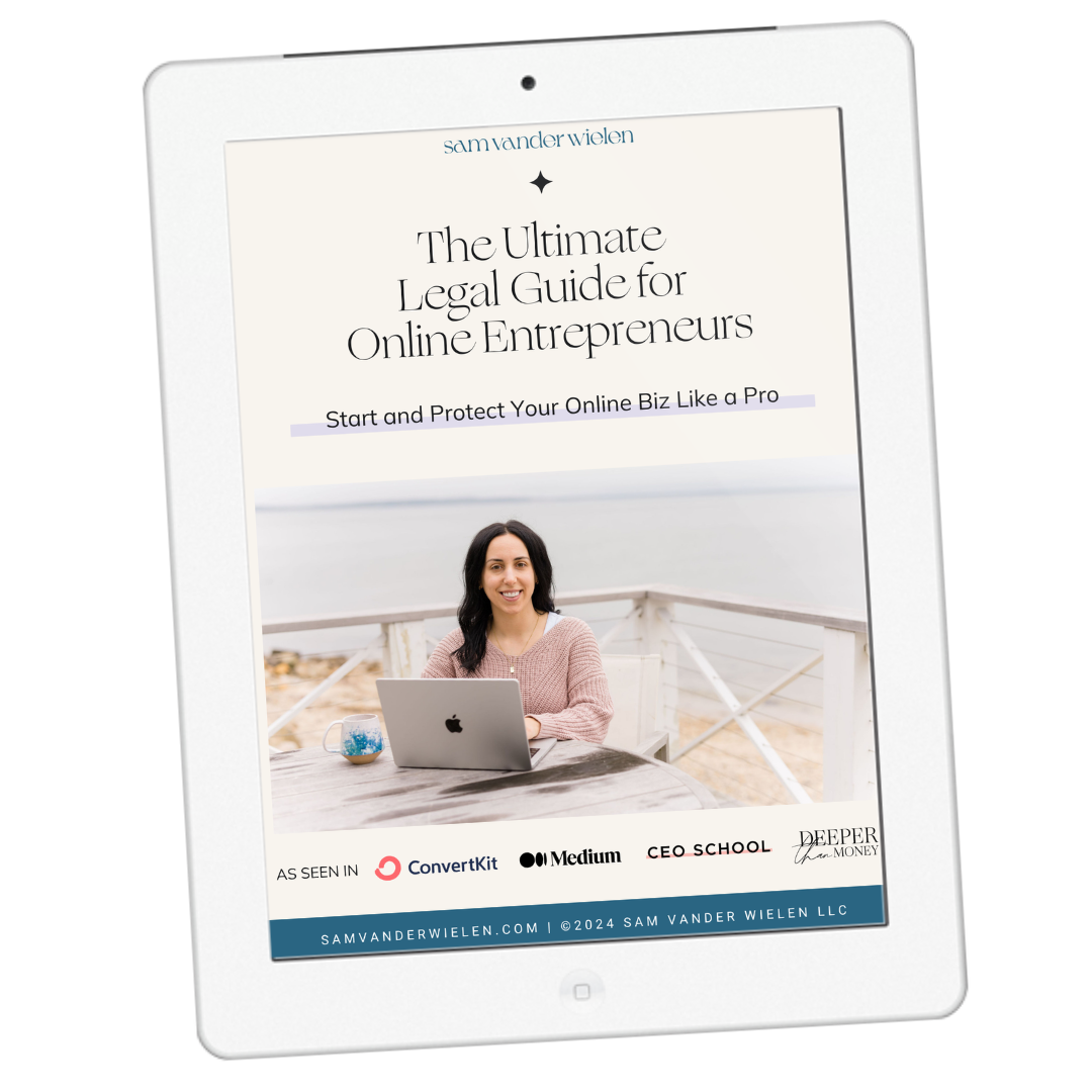 The Ultimate Legal Guide for Online Entrepreneurs | Sam Vander Wielen