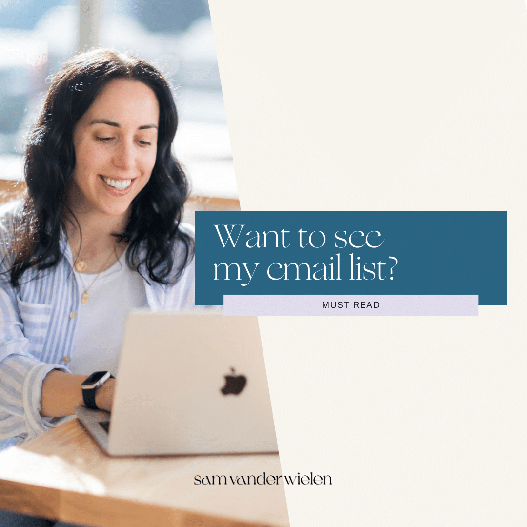 Want to see my email list? | Sam Vander Wielen